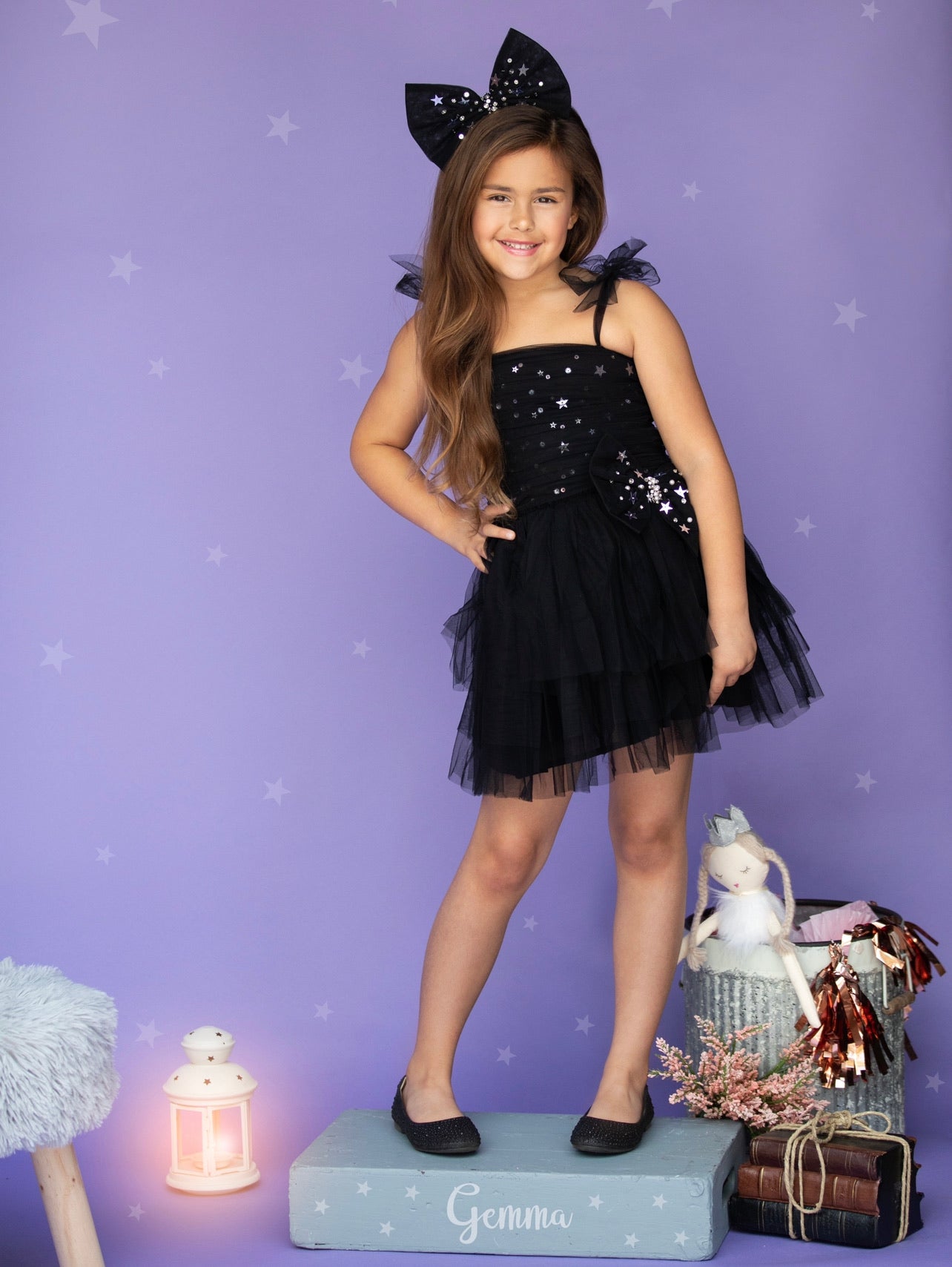 Stardust Bow Dress - Baby + Big Girl – Marais Sky